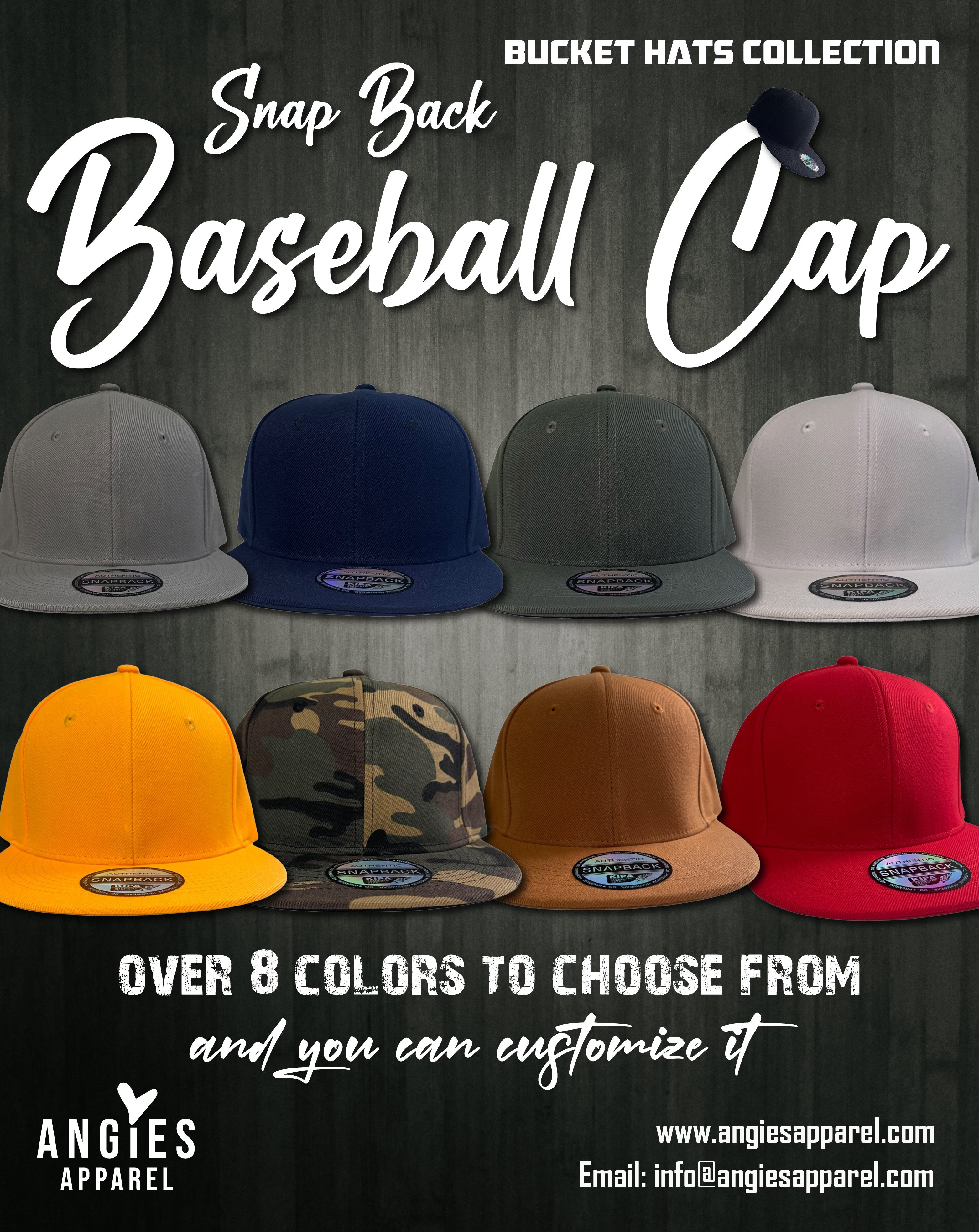 Snap Back Baseball Cap – Angies Apparel